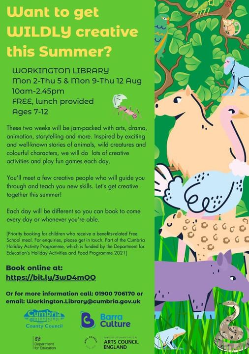 Get WILDLY Creative This Summer at Workington Library – Primary ...