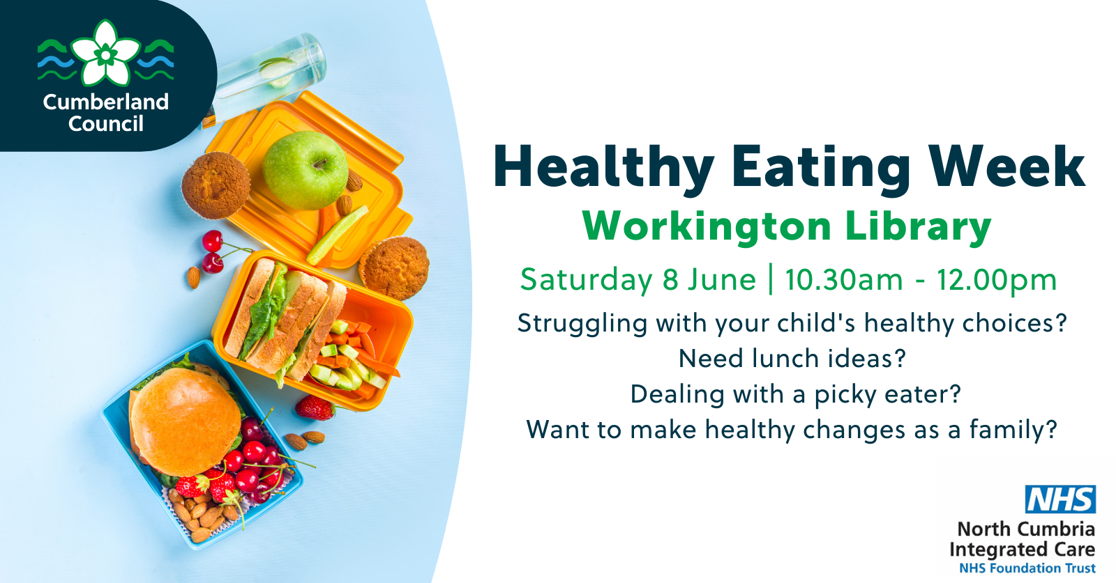 Healthy Eating Family Activity at Workington Library on Saturday 8th ...